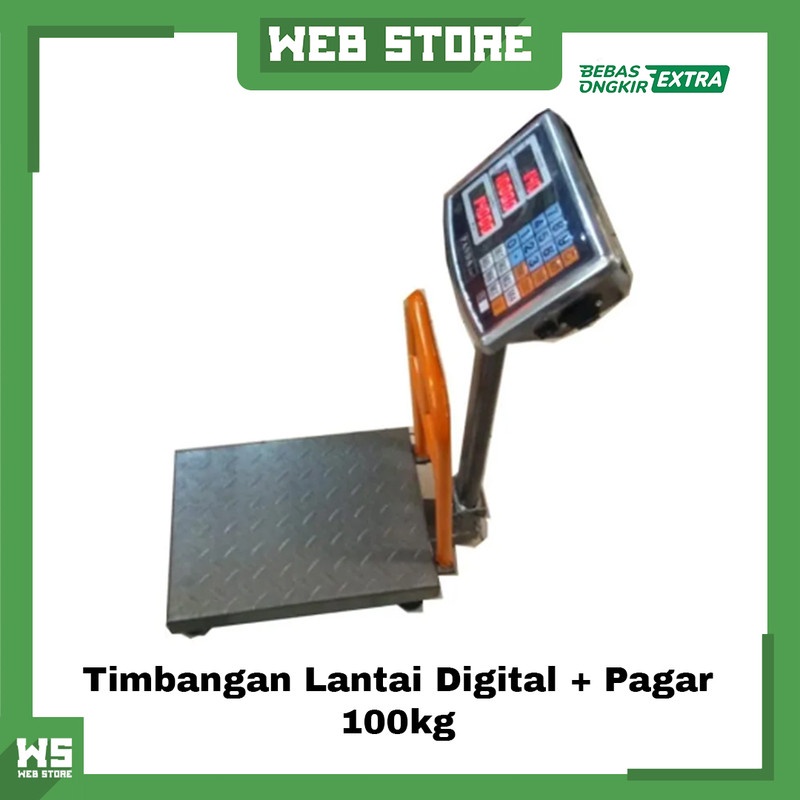 Jual Timbangan Lantai Duduk Digital + Pagar 100kg Timbangan Barang 100 Kg | Shopee Indonesia