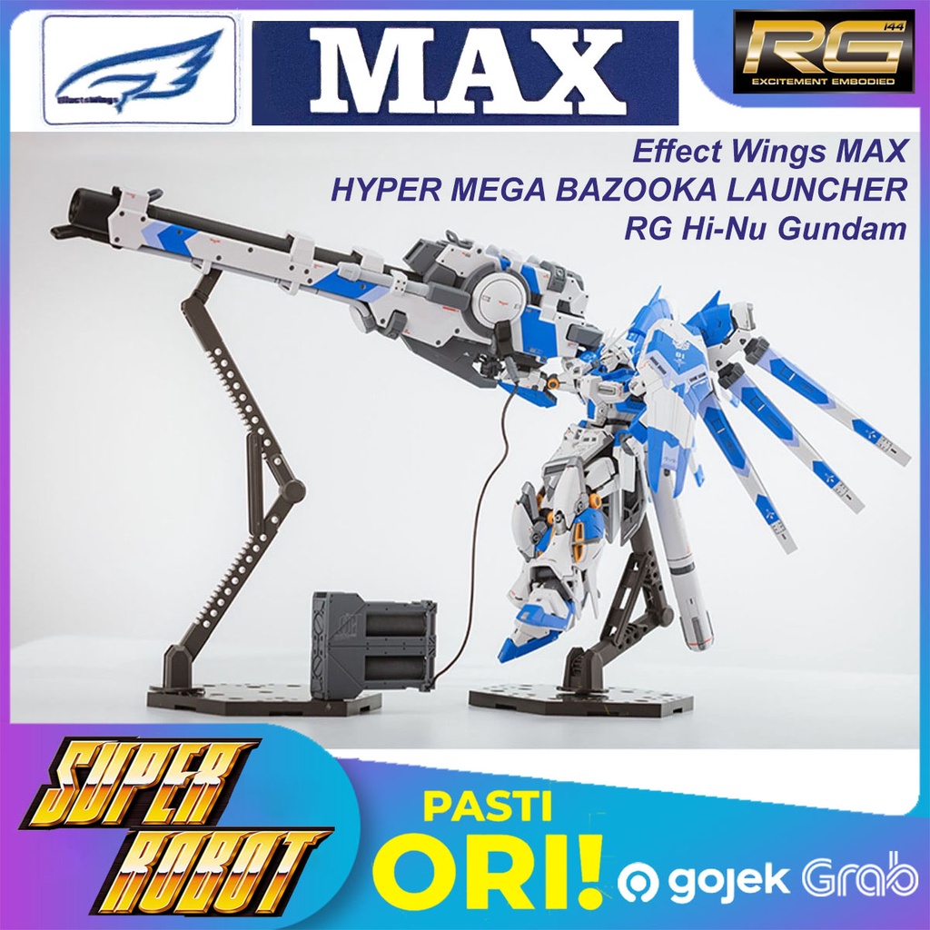 Jual Effect Wings MAX Hyper Mega Bazooka Launcher for RG Hi Nu Gundam P-BANDAI Ver | Shopee ...