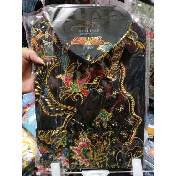 Jual Batik alisan lengan panjang slimfit original.size 141/2..151/2 ...