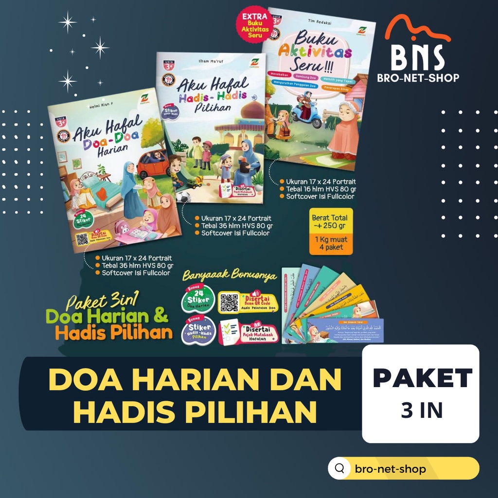 Jual Paket 3in1 Doa Harian dan Hadis Pilihan Buku Doa Harian Anak ...