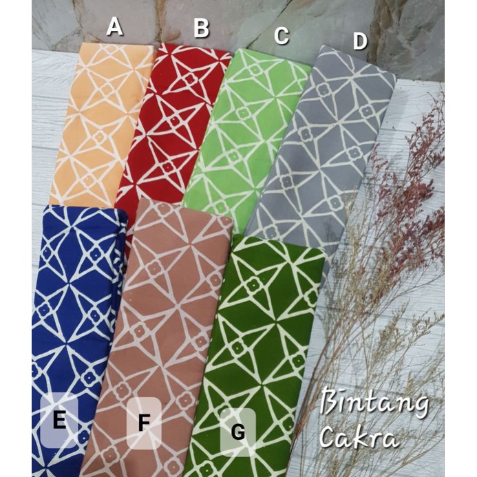 Jual G024_Motif Bintang_BATIK CAP GARUTAN | Shopee Indonesia