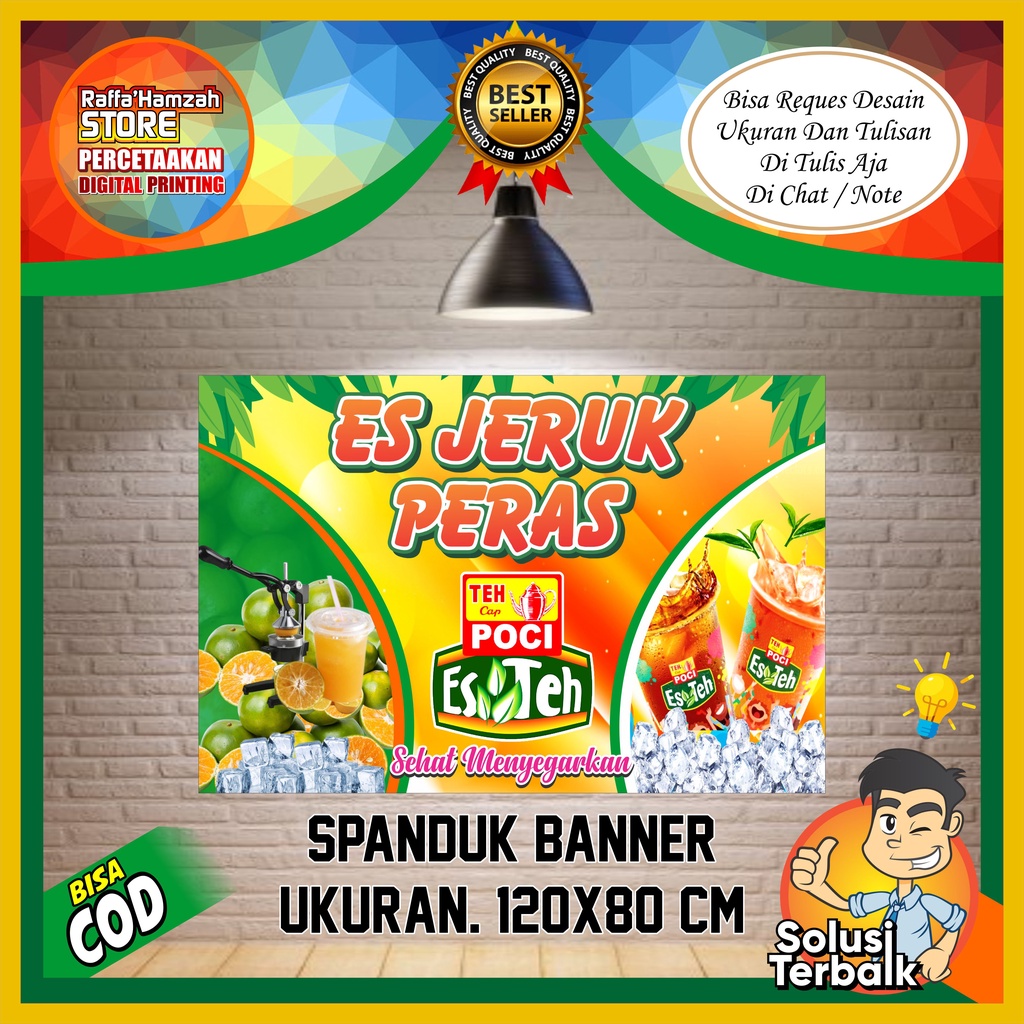 Jual spanduk banner es teh poci spanduk banner es jeruk peras spanduk ...