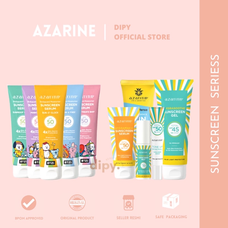 Jual AZARINE - HYDRASOOTHE SUNSCREEN GEL SPF 45 MIST SPF 50 HYDRAMAX C BT21 BODYGUARD SUNSCREEN ...