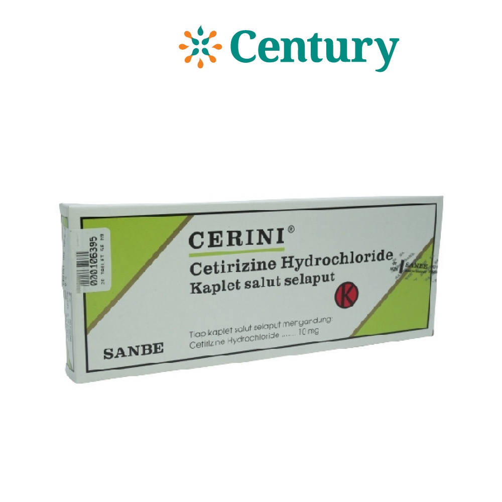 Jual CERINI 10MG 1 STRIP ISI 1O TABLET / CETIRIZINE / ALERGI | Shopee ...