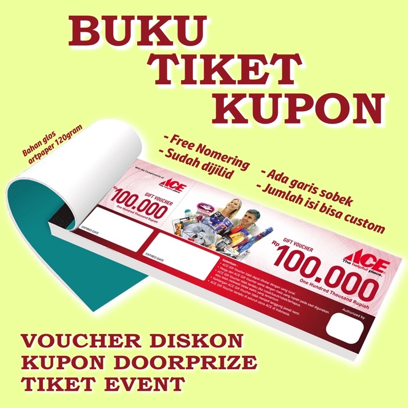Jual BUKU VOUCHER \\ BUKU TIKET \\ BUKU KUPON \\ KUPON DISKON | Shopee Indonesia