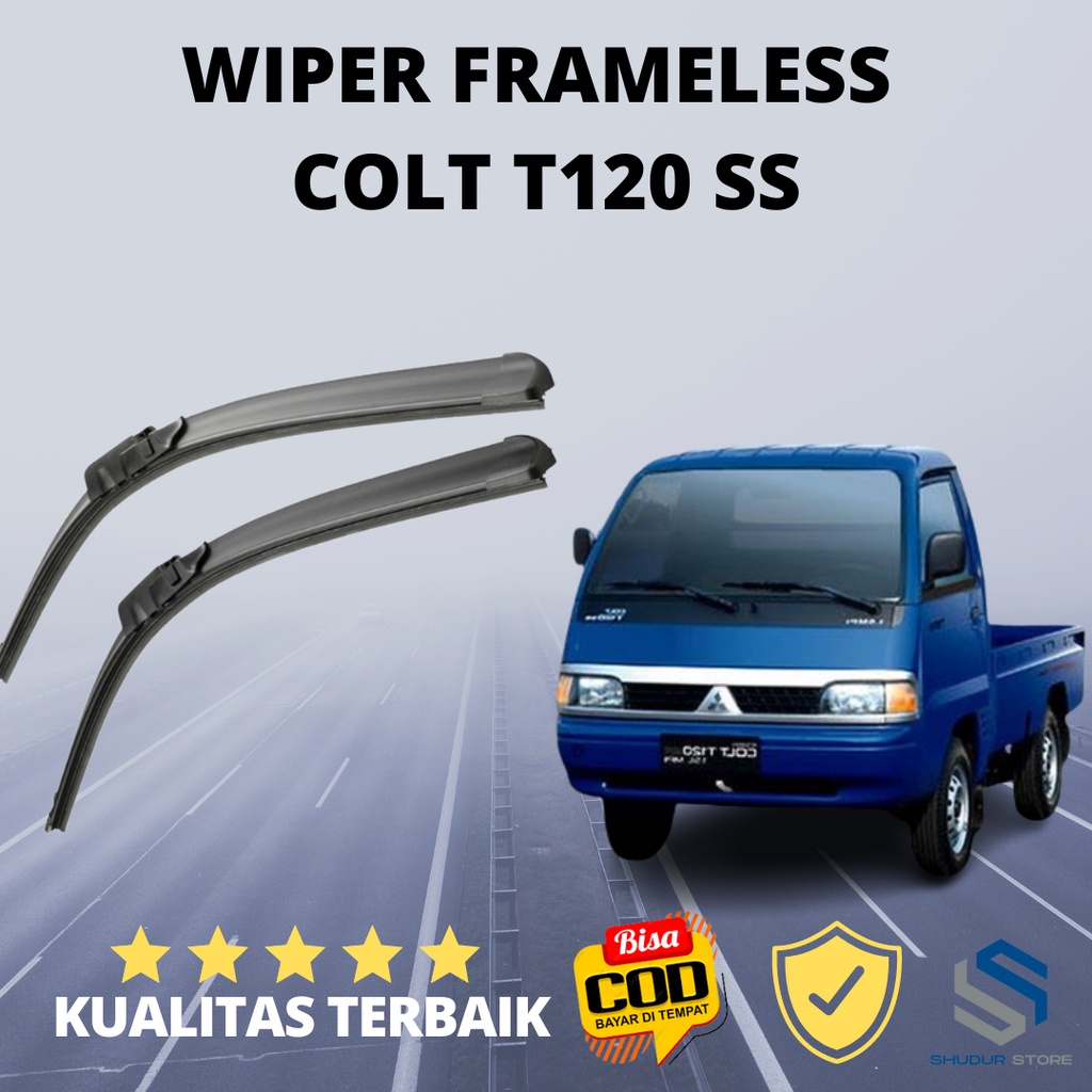 Jual Wiper t120ss Sapuan Kaca Mobil Model Frameless Banana Karet 1 Set ...