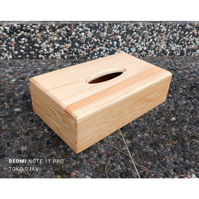 Jual Box Tissue/ Kotak Tissue/ Wadah Tissue/ Tempat Tissue Kayu Pinus ...