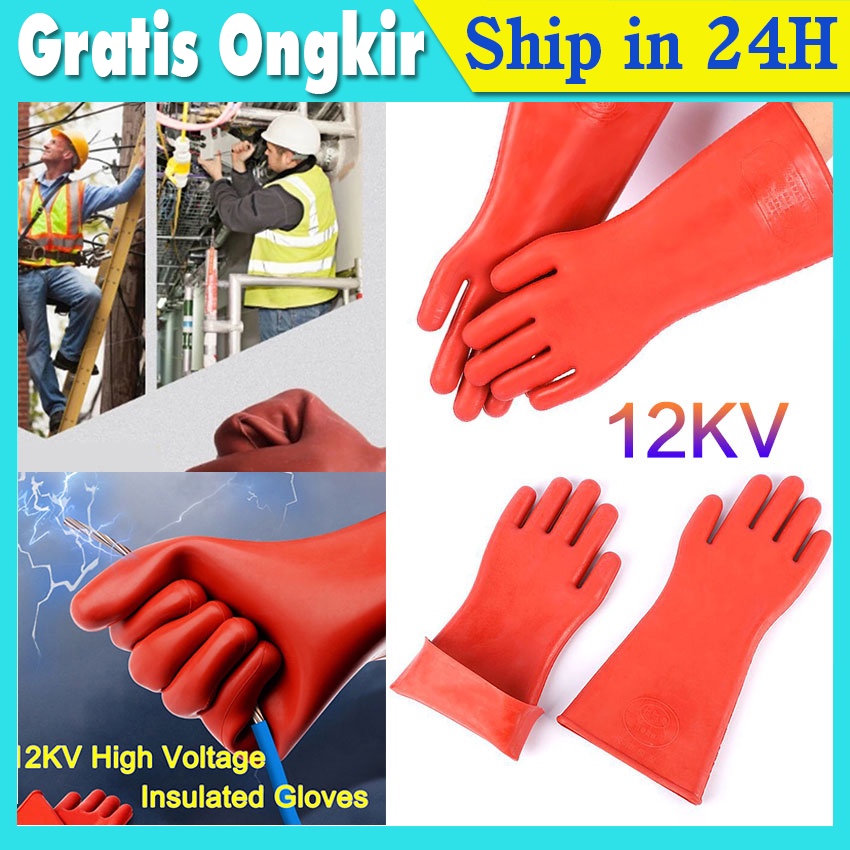 Jual Novax Sarung Tangan Listrik Anti Setrum Class 00.2.500V (2,5kv ...