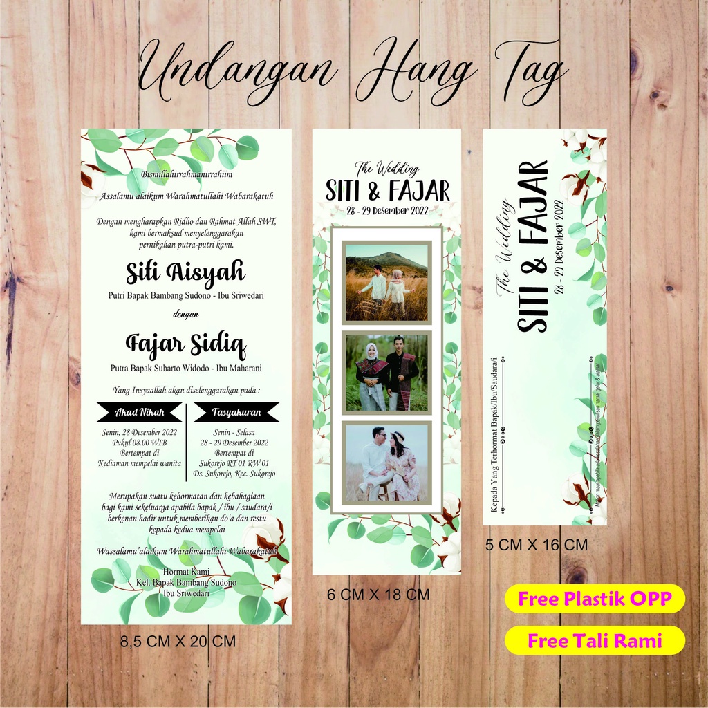 Jual UNDANGAN HANG TAG AESTETIC | Shopee Indonesia