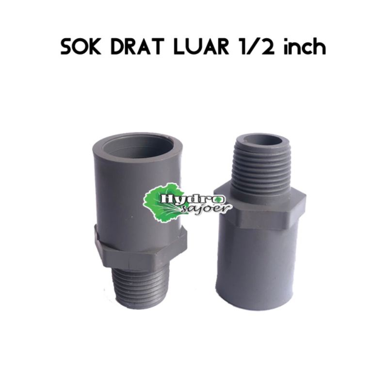 Jual Sok Drat Luar SDL 1/2 inch Fitting Pipa Paralon PVC / Socket ...