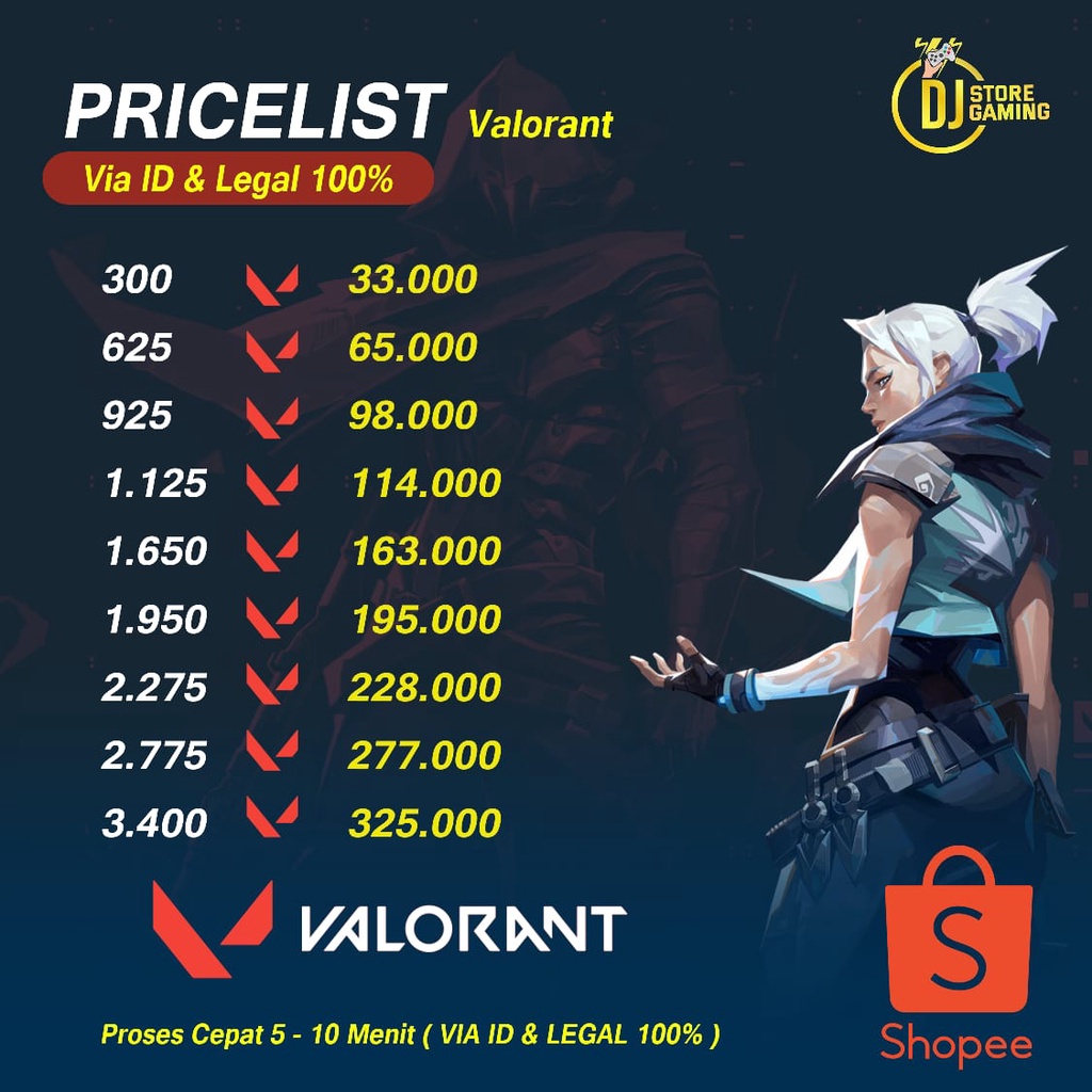 Jual VALO VP POINT VALORANT | Shopee Indonesia