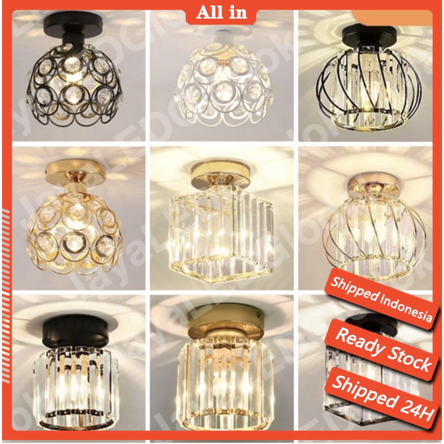 Jual Ready stock COD Lampu kristal Plafon Simple Minimalis Lampu ...