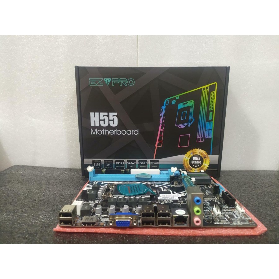 Jual Motherboard EzPro H55 - Socket LGA 1156 | Shopee Indonesia