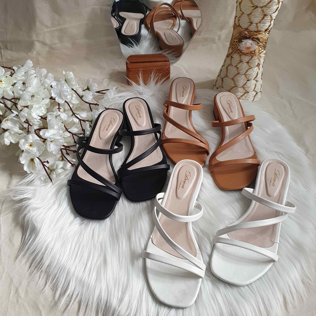 Jual Sandal Heels Wanita Hak Tahu Strap Tali silang Premium hak tahu ...