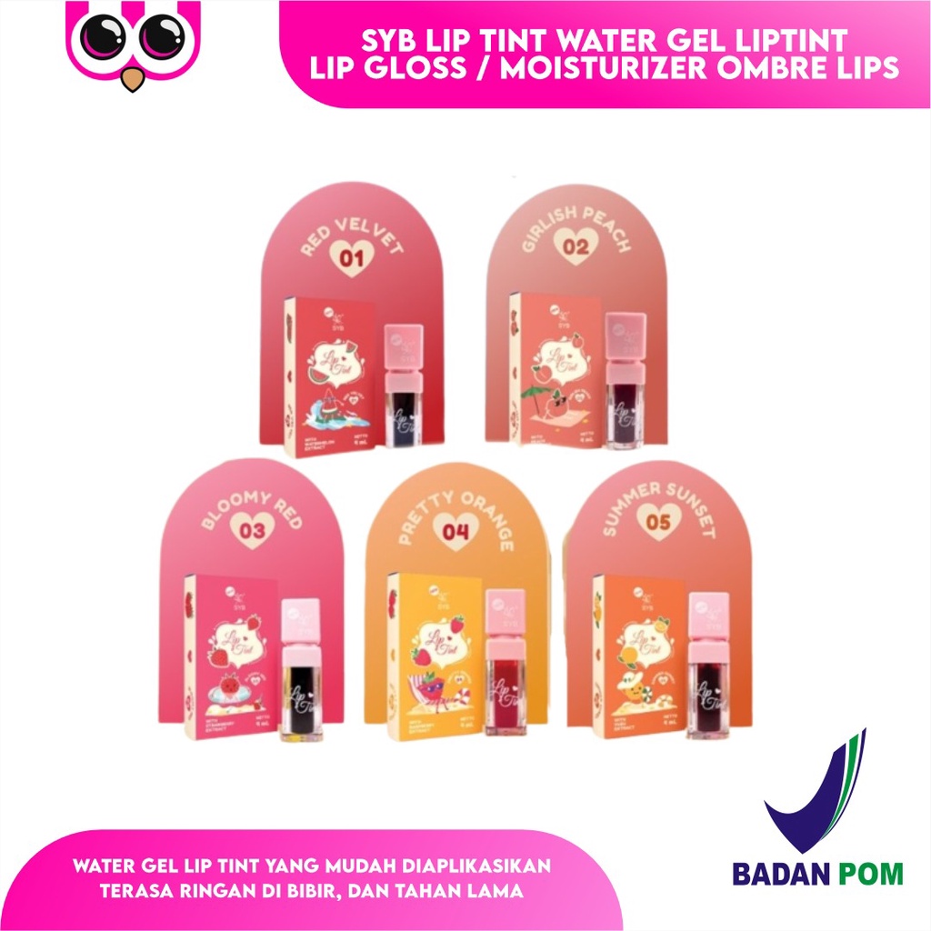 Jual SYB LIP TINT WATER GEL LIPTINT LIP GLOSS / MOISTURIZER OMBRE LIPS ...