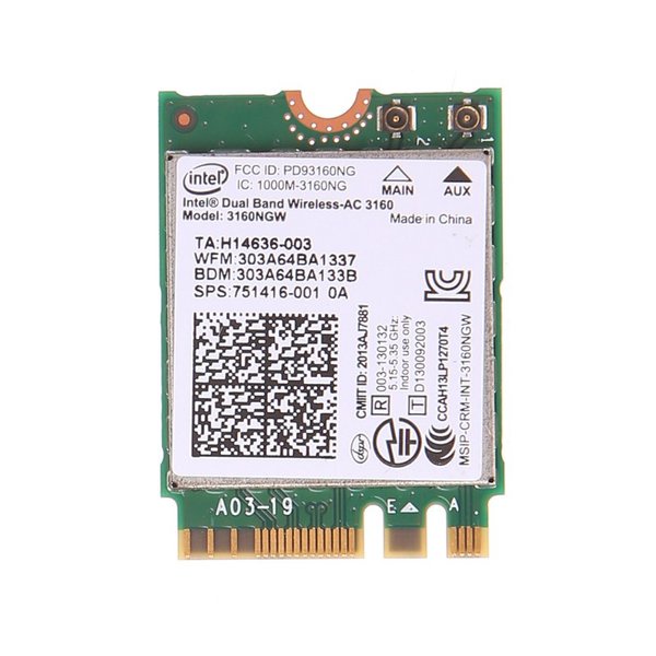 Jual Promo Intel 3160 Dual Band 2.4GHz - 5GHz WiFi plus Bluetooth 4.0 ...