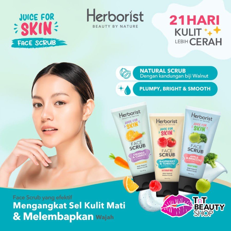 Jual Herborist Juice For Skin Face Scrub 60gr - Scrub Wajah | TnT ...