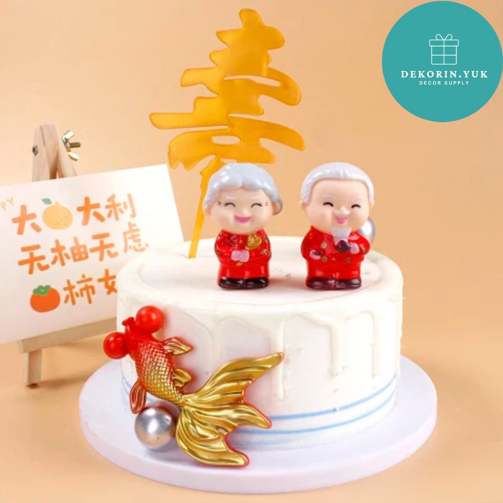 Jual TOPPER KUE ORNAMEN CHINESE FIGURE KAKEK DAN NENEK TOPPER BUAH CINA ...