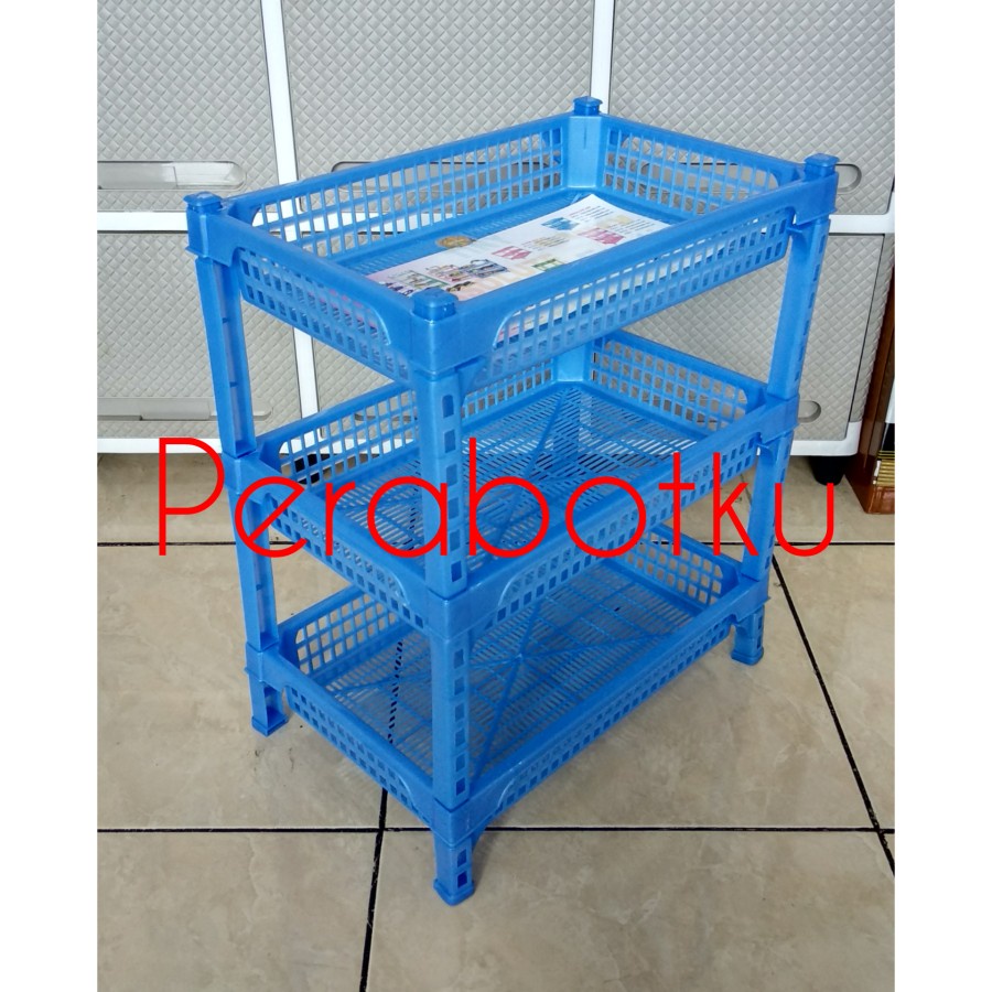 Jual Rak Plastik Segi Susun 3 Glory Shinpo SIP 818-3 / Rak Serbaguna ...