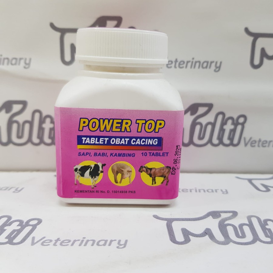 Jual POWER TOP 10 TABLET Obat Cacing Ternak Sapi Kambing Babi Raid All ...