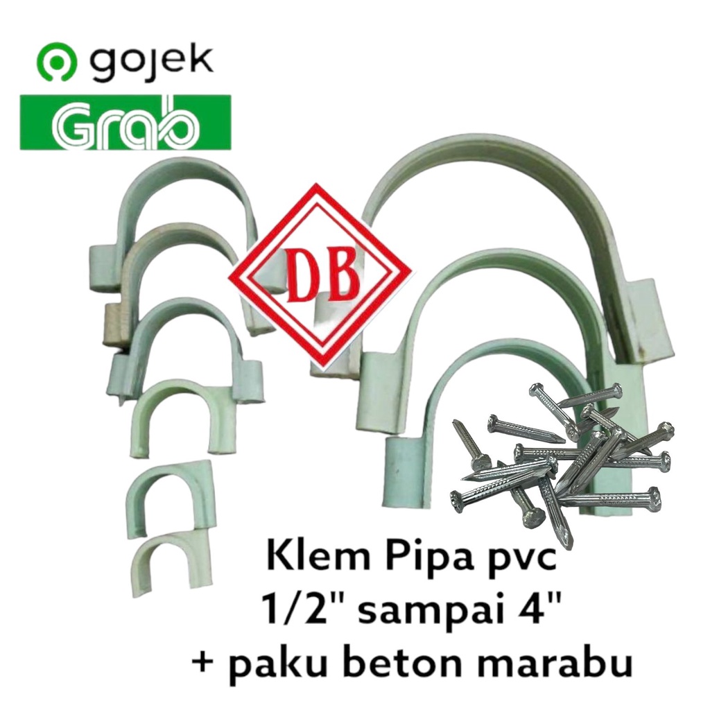 Jual KLEM PIPA PVC/1/2"-3/4"-1"-11/4"-11/2"-2"-21/2"-3"-4"/KELEM PIPA ...