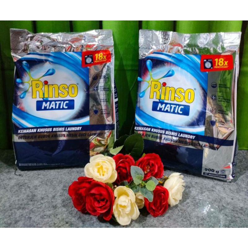 Jual DETERGEN BUBUK RINSO MATIC 900 gram (COD) | Shopee Indonesia