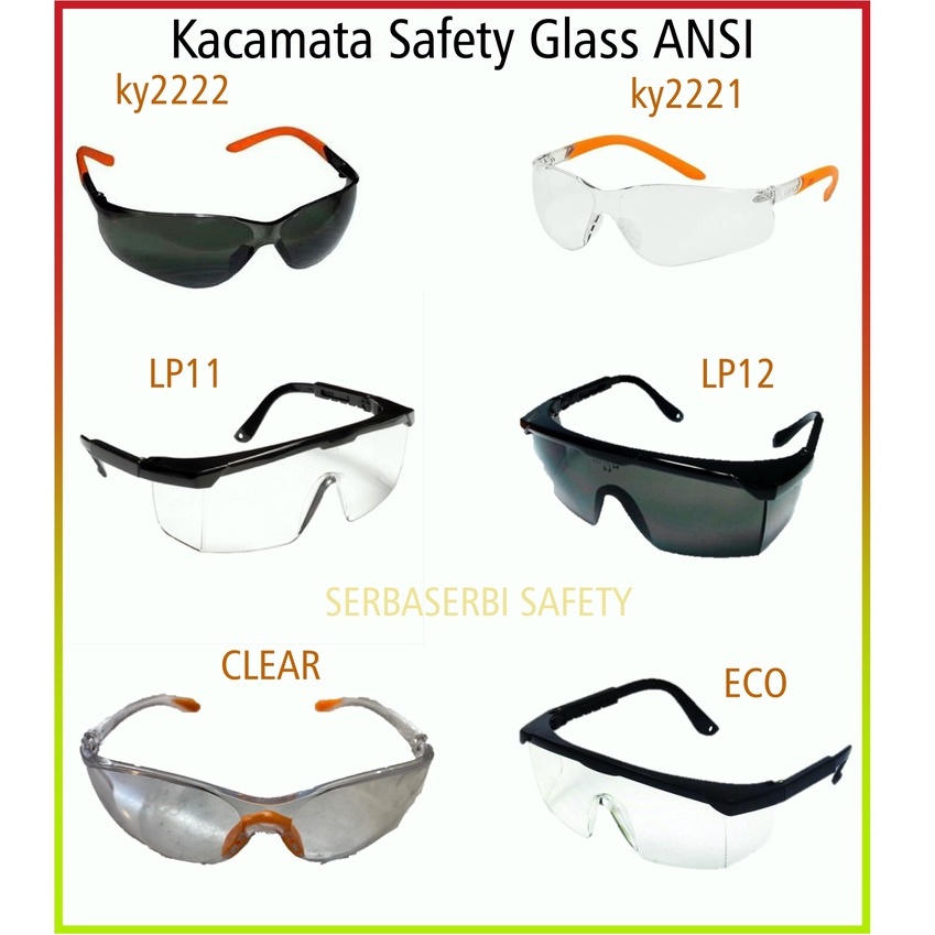 Jual KACAMATA SAFETY GLASS Ky2222 Ky2221 / Kacamata Safety Las Proyek ...