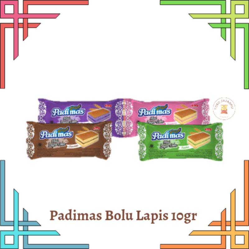 Jual Padimas Bolu Lapis Layer Cake 10gr - Cokelat/Strawberry/Blueberry ...