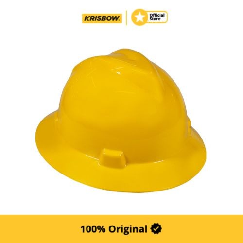 Jual Safety Helmet Krisbow Full Brim Helm Pengaman Hdpe - Kuning ...