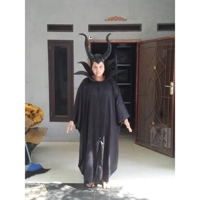 Jual tanduk latex fullhead dan kostum maleficent cosplay halloween ...
