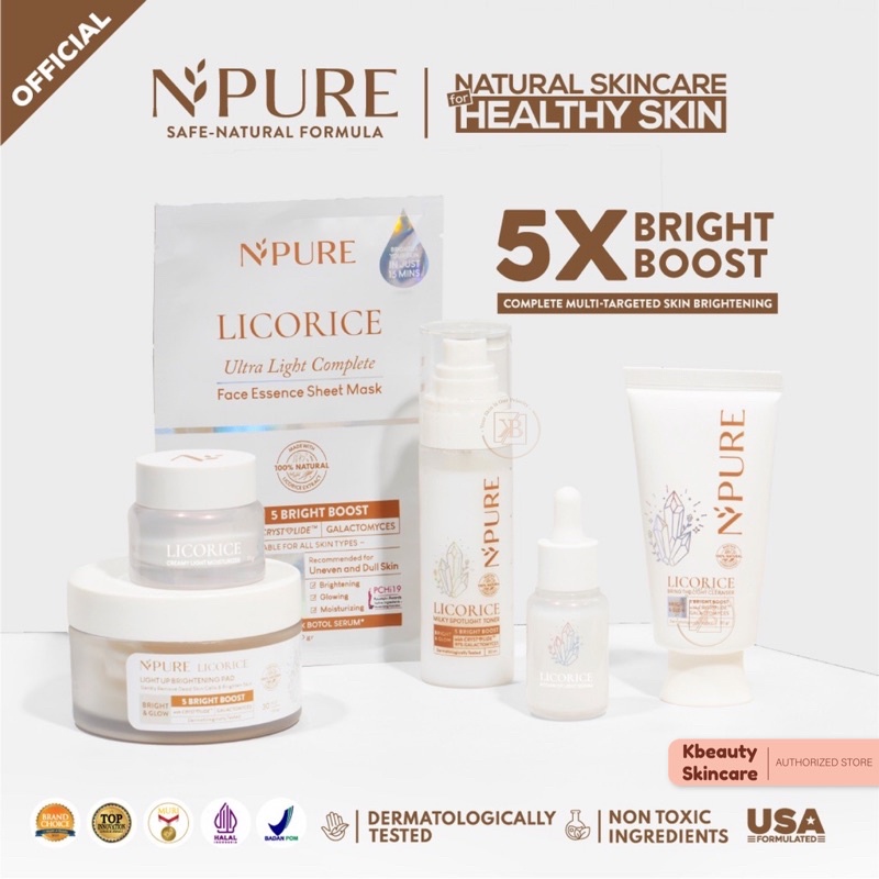 Jual NPURE Licorice Series | Brightening | The Light Cleanser | Milky ...