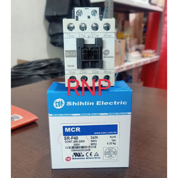 Jual kontkator relay SR-P40 2A2B shihlin 2NO 2NC Ith 16A | Shopee Indonesia