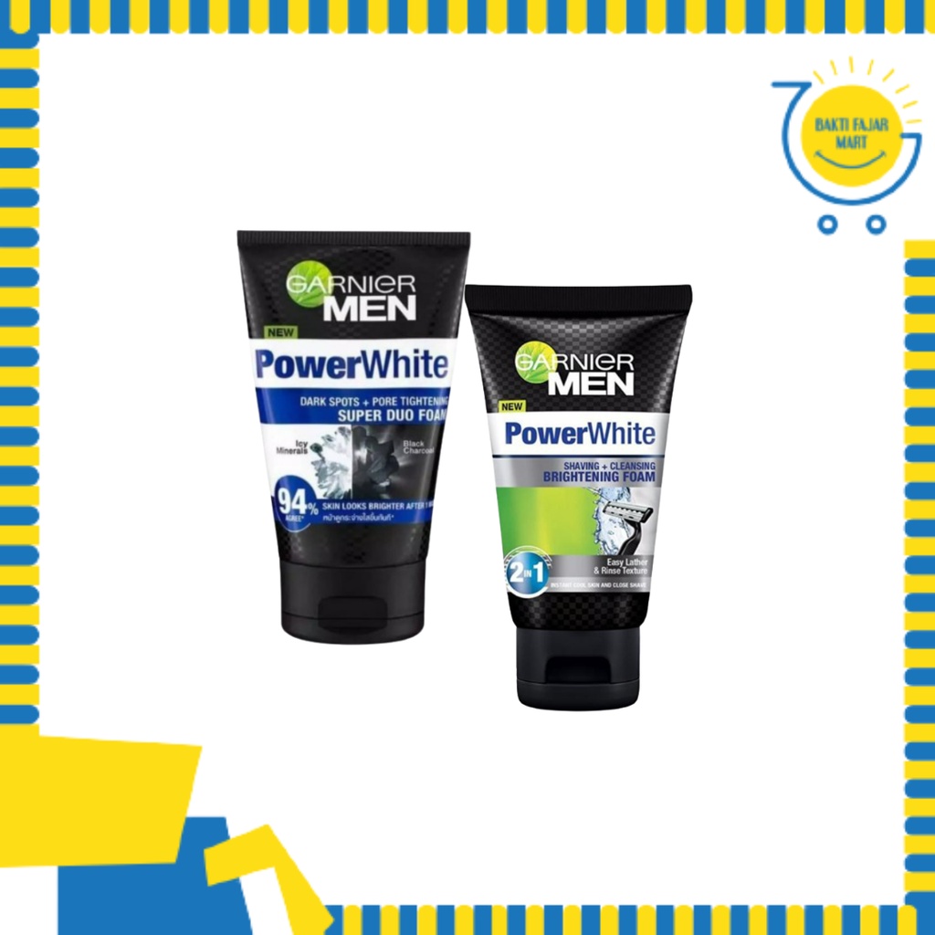 Jual Garnier Men Power White Super Duo Foam | Shaving Cleanser 100 ml ...