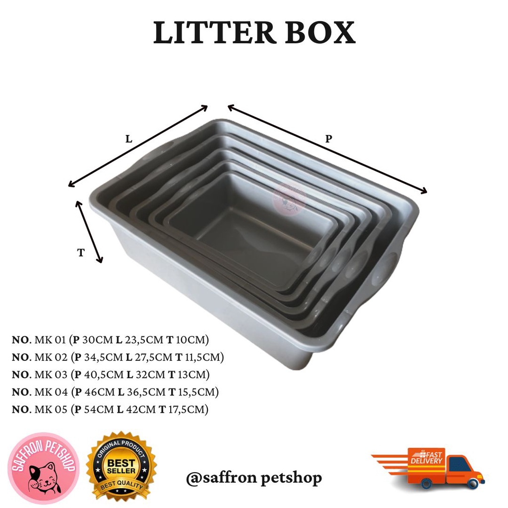 Jual Litter Box MK Bak Pasir Kucing - Baskom Segi MKW / Bak Tahu / Cat ...