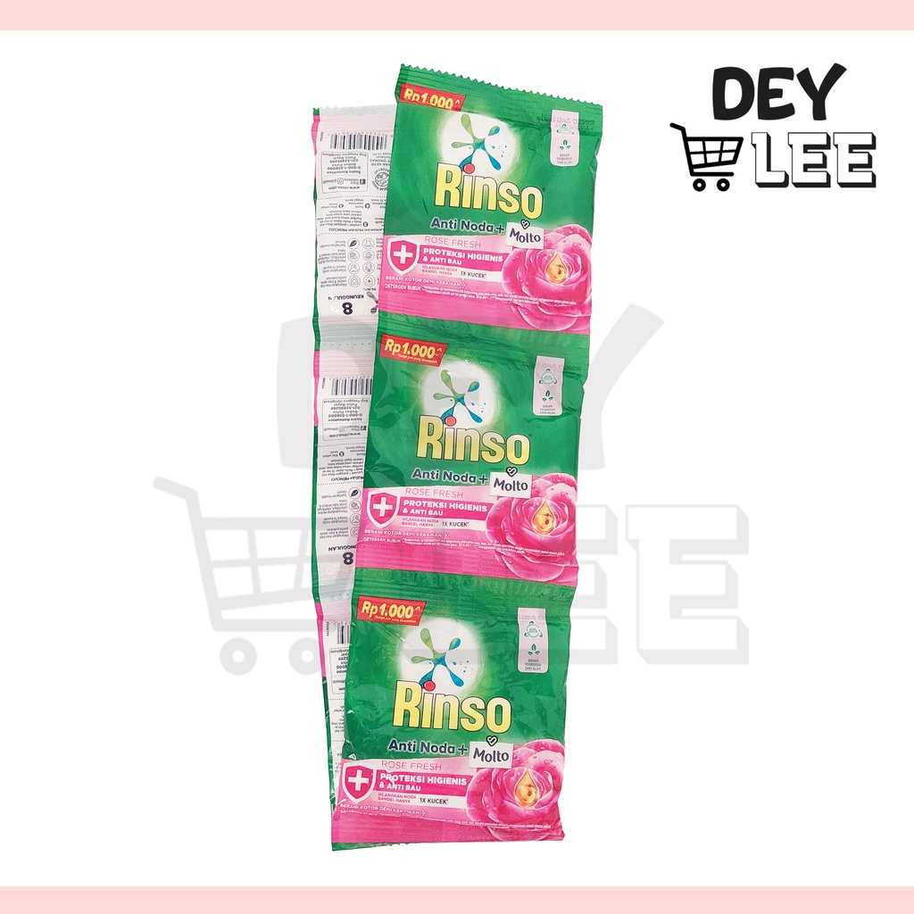 Jual Rinso Detergen Bubuk Sachet 38 gr Rose Fresh 1 Renceng (per 6 ...