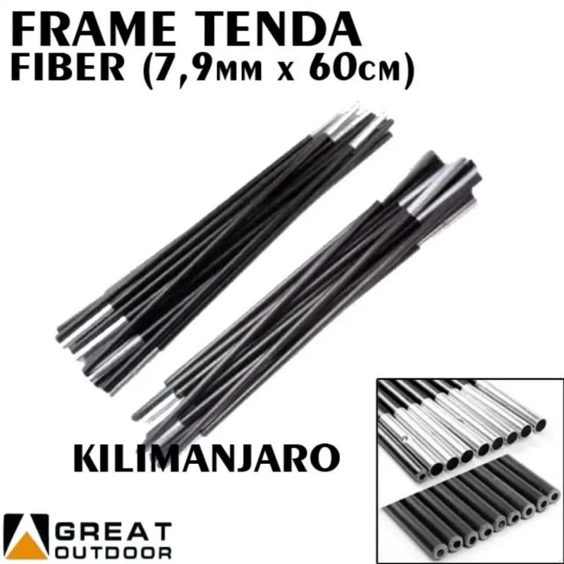 Jual Frame Tenda Fiber Original / Tenda Dome Camping 7,9 Cm X 60 Cm ...
