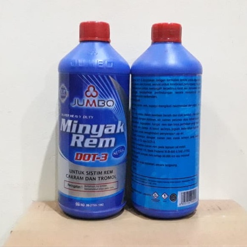 Jual Minyak Rem / Brake Fluid Dot3 1000Ml / 1 Liter Merah Merk Jumbo ...