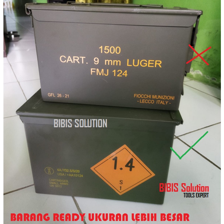 Jual Kotak Perkakas Box Peluru Army Tool Box Besi Pindad Tempat ...