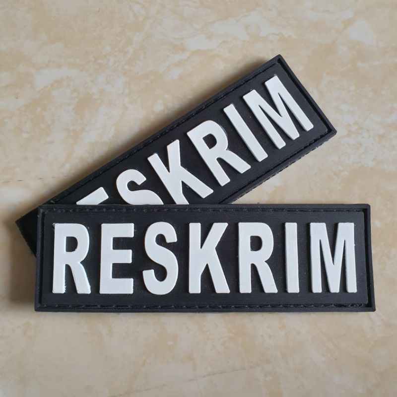 Jual patch rubber logo tulisan reskrim - polisi - polri - tempelan ...