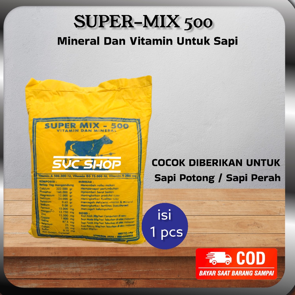 Jual Mineral Vitamin Sapi Super Mix 1kg Multivitamin Sapi Perah / Sapi ... Jual Mineral Vitamin Sapi Super Mix 1kg Multivitamin Sapi Perah / Sapi ...