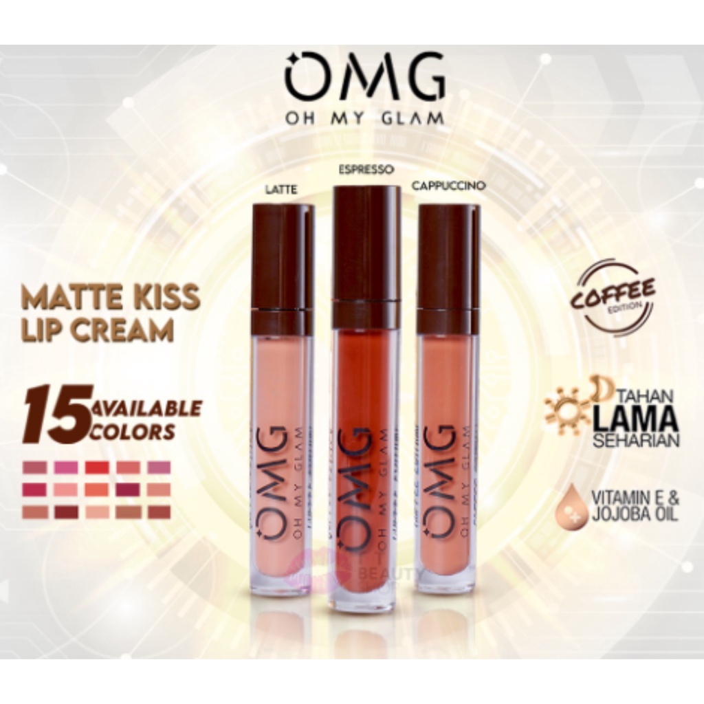Jual OMG OH MY GLAM Matte Kis Lip Cream 3.5 gr | Shopee Indonesia