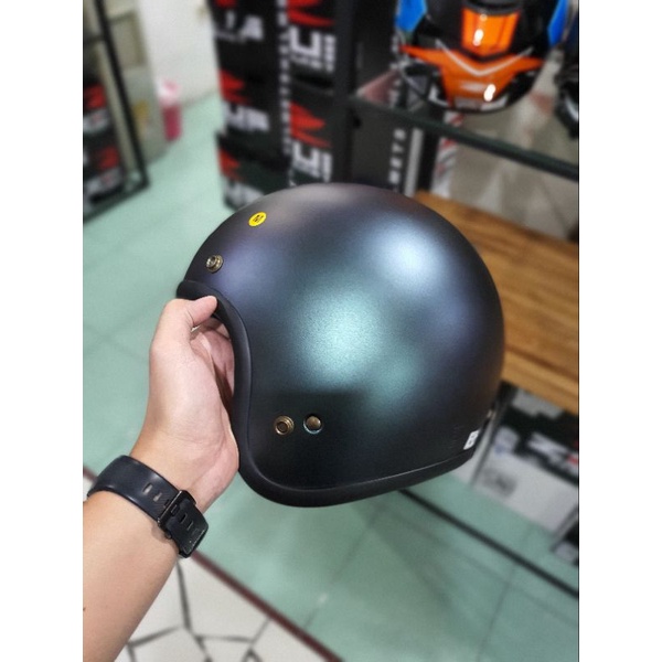 Jual ZEUS ZS 385C MATT CHAMALEON PURPLE BUNGLON HELMET RETRO BOGO ...