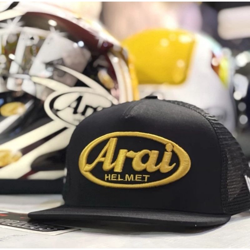Jual Topi Motor Bikers Premium Kualitas Distro Black Gold Logo Aral ...