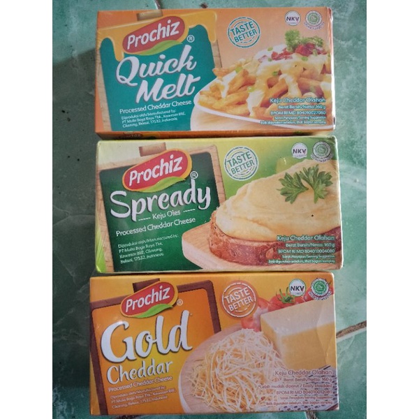 Jual Keju Prochiz Spready/Gold/Quick Melt/Cheddar Royale 160gram dan ...