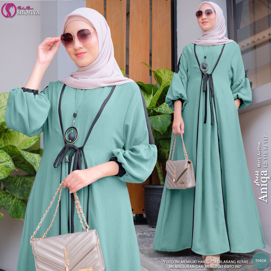 Jual ANIQA DRESS KEKINIAN DRESS GAMIS WANITA BAHAN AIRFLOW BUSUI ORIGINAL SHOFIYA | Shopee Indonesia