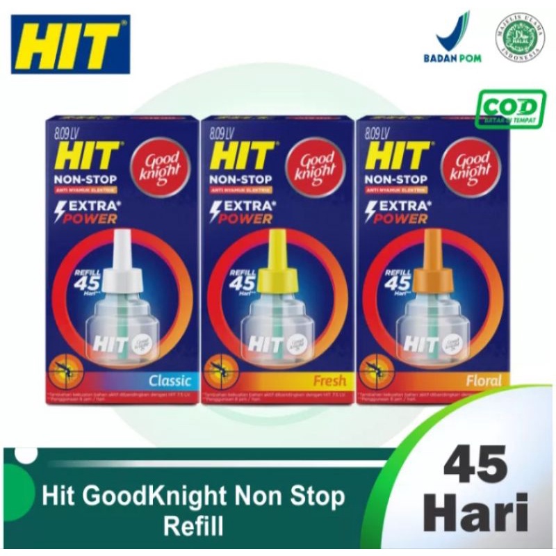 Jual obat nyamuk elektrik hit non stop refill 45 hari extra power | Shopee Indonesia