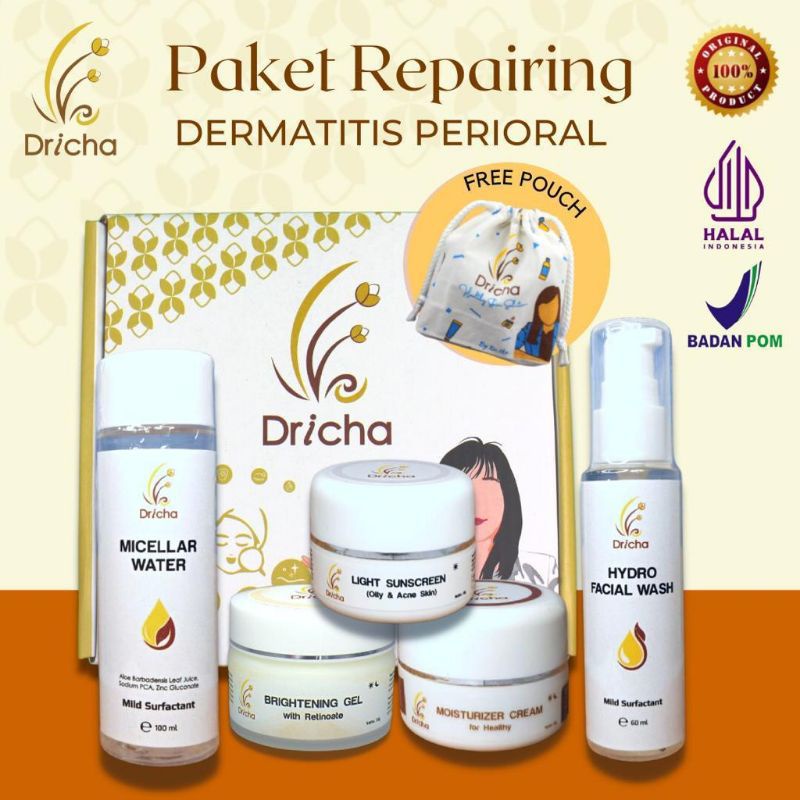 Jual DRICHA PAKET REPAIRING ( untuk memperbaiki skin barrier ) | Shopee ...