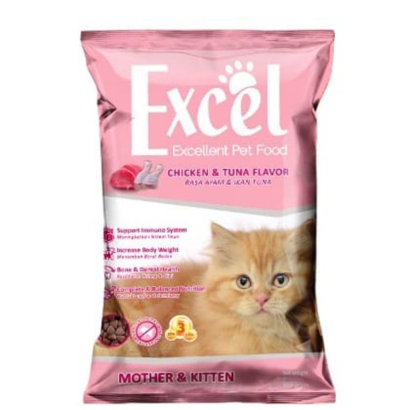 Jual Excel Mother and Kitten Makanan Kucing Kering 500gr | Shopee Indonesia