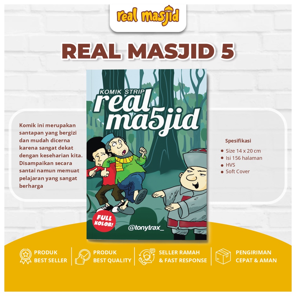 Jual Komik Islami Real Masjid 5 Buku Bacaan Cerita Motivasi Anak Remaja ...