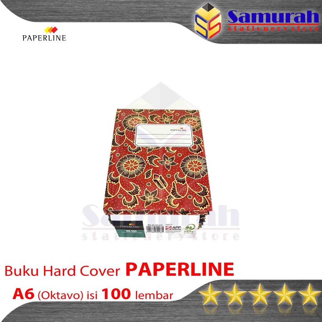 Jual Buku Hard Cover Paperline Oktavo isi 100 lembar / Buku Catatan A6 ...